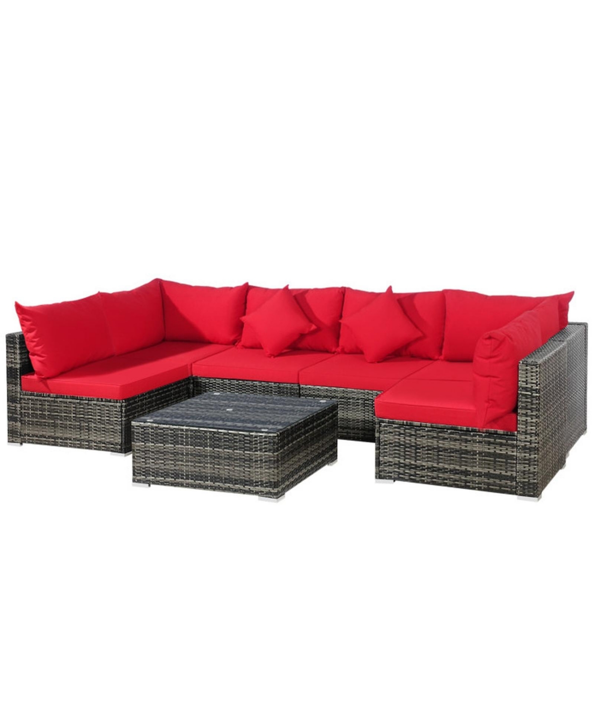 Click here for Gouun 7-Piece Patio Sectional Sofa Set with Cushio... prices
