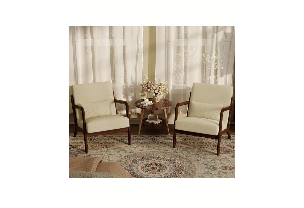 Click here for gaomon 2-piece corduroy accent chairs with mid-cen... prices