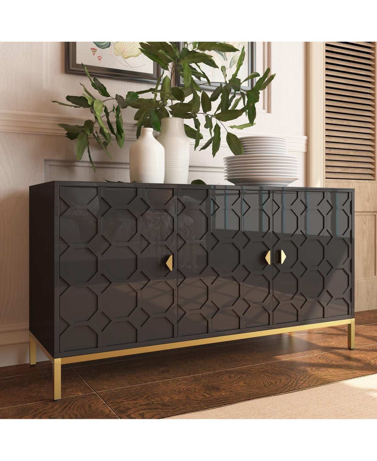 Click here for Clihome Freestanding Storage Cabinet 3-Door Accent... prices