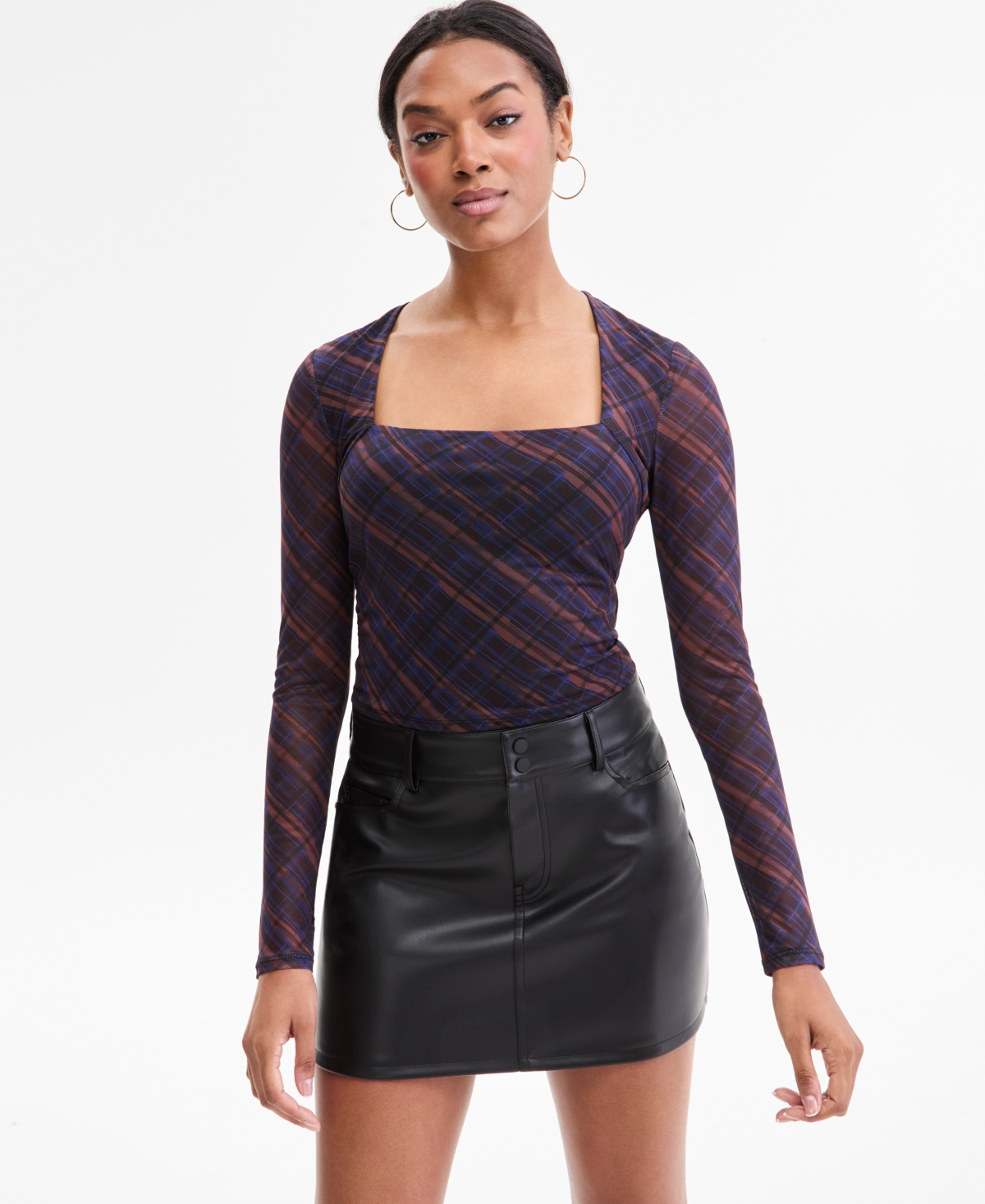 Click here for Bar Iii Womens Square-Neck Cropped Top  Macys Excl... prices