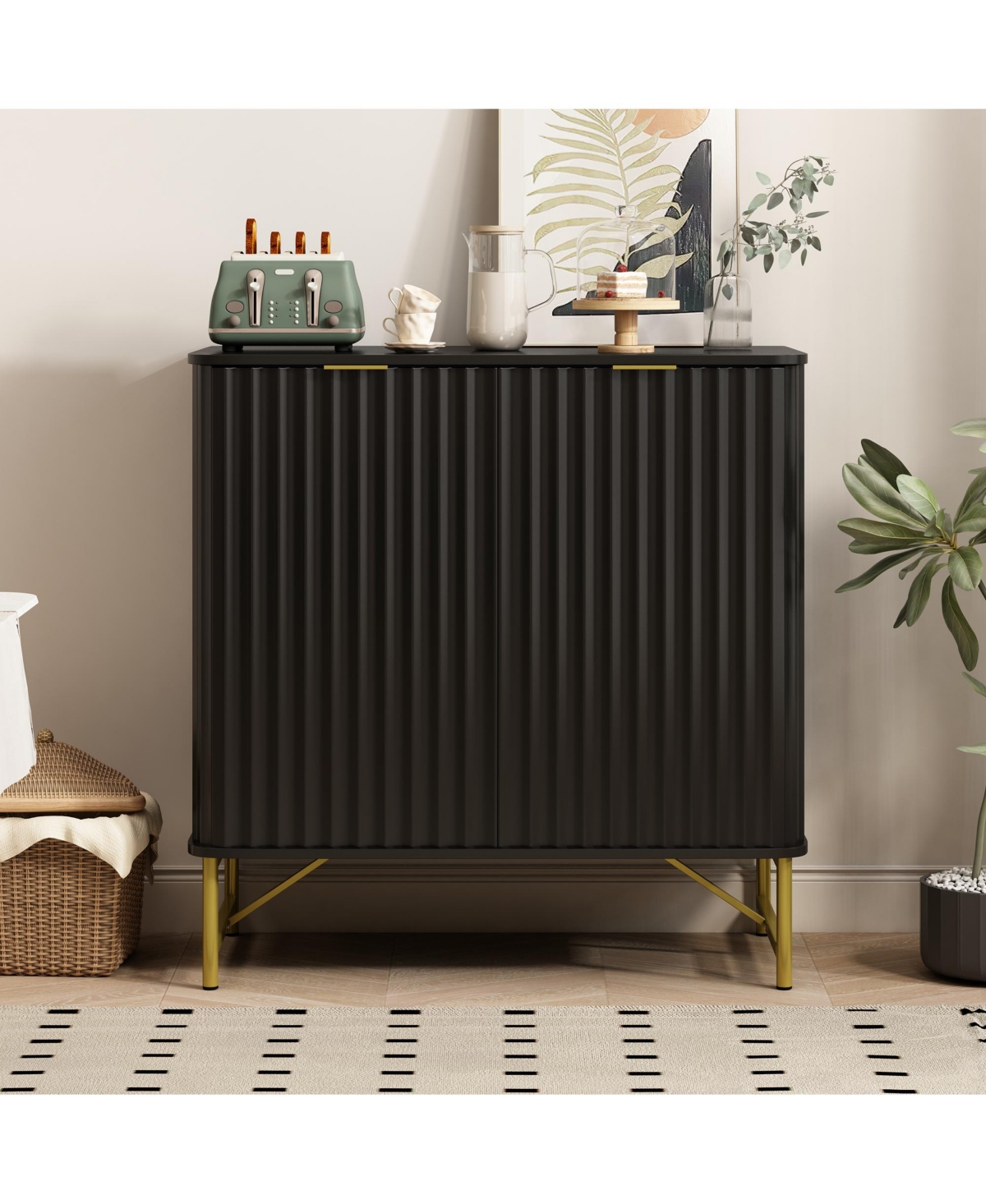 Click here for Clihome 32 Inch Storage Cabinet 2 Door Mdf Organiz... prices