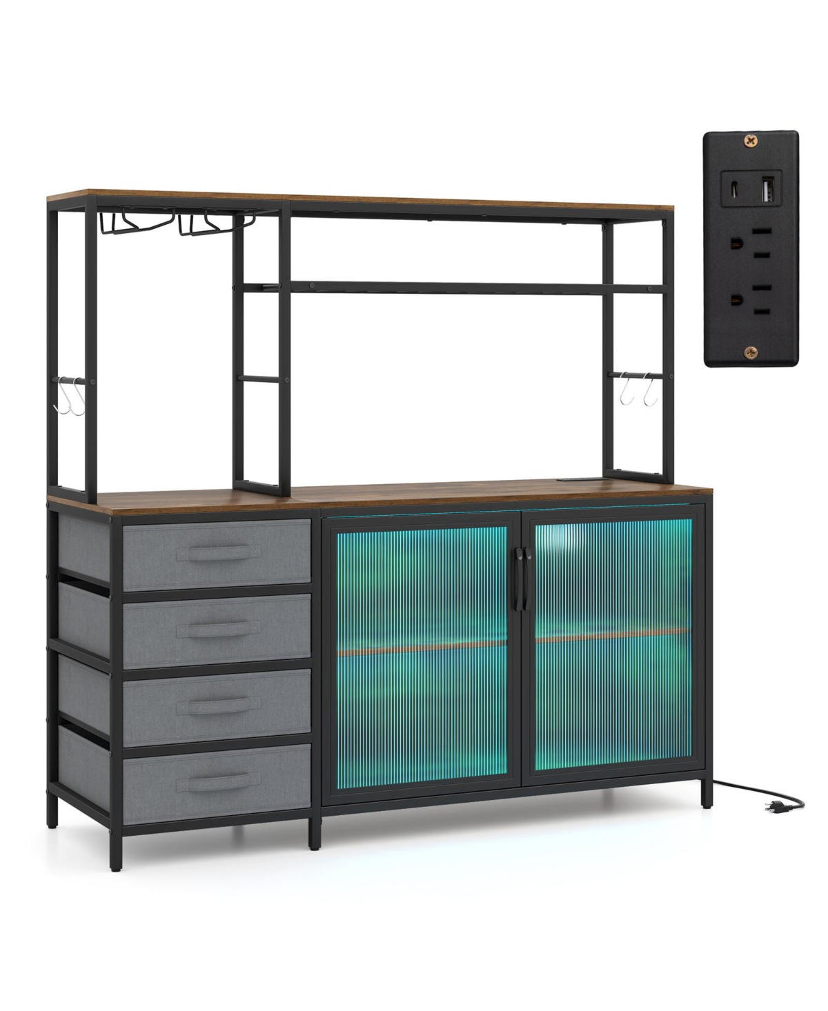 Click here for Slickblue Modern 55 Inch Coffee Table Sideboard wi... prices
