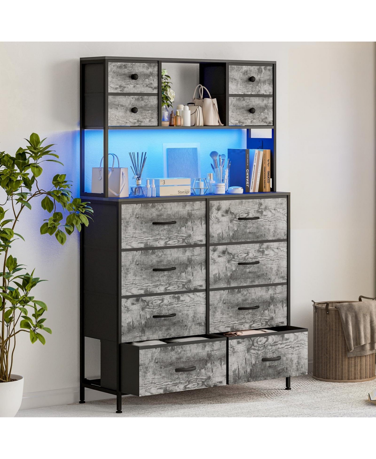 Click here for homfan 12 Drawer Dresser  56 Inch Fabric Storage C... prices