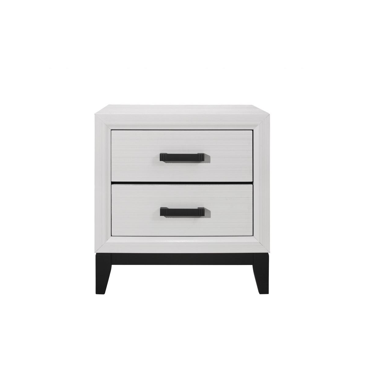 Click here for HomeRoots 25 Wood Two Drawer Nightstand - White prices