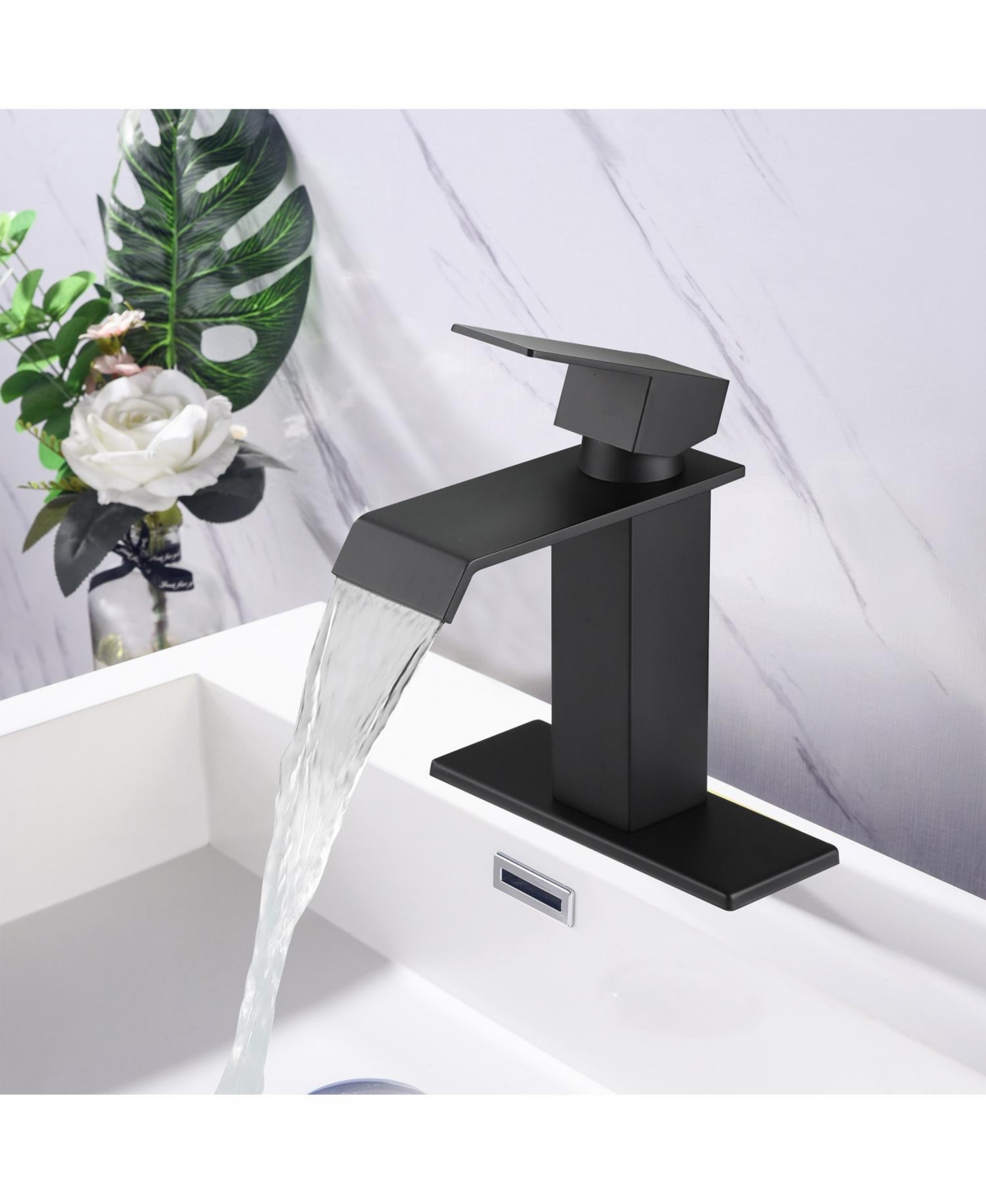 Click here for Midola Waterfall Spout Bathroom Faucet  Single Han... prices