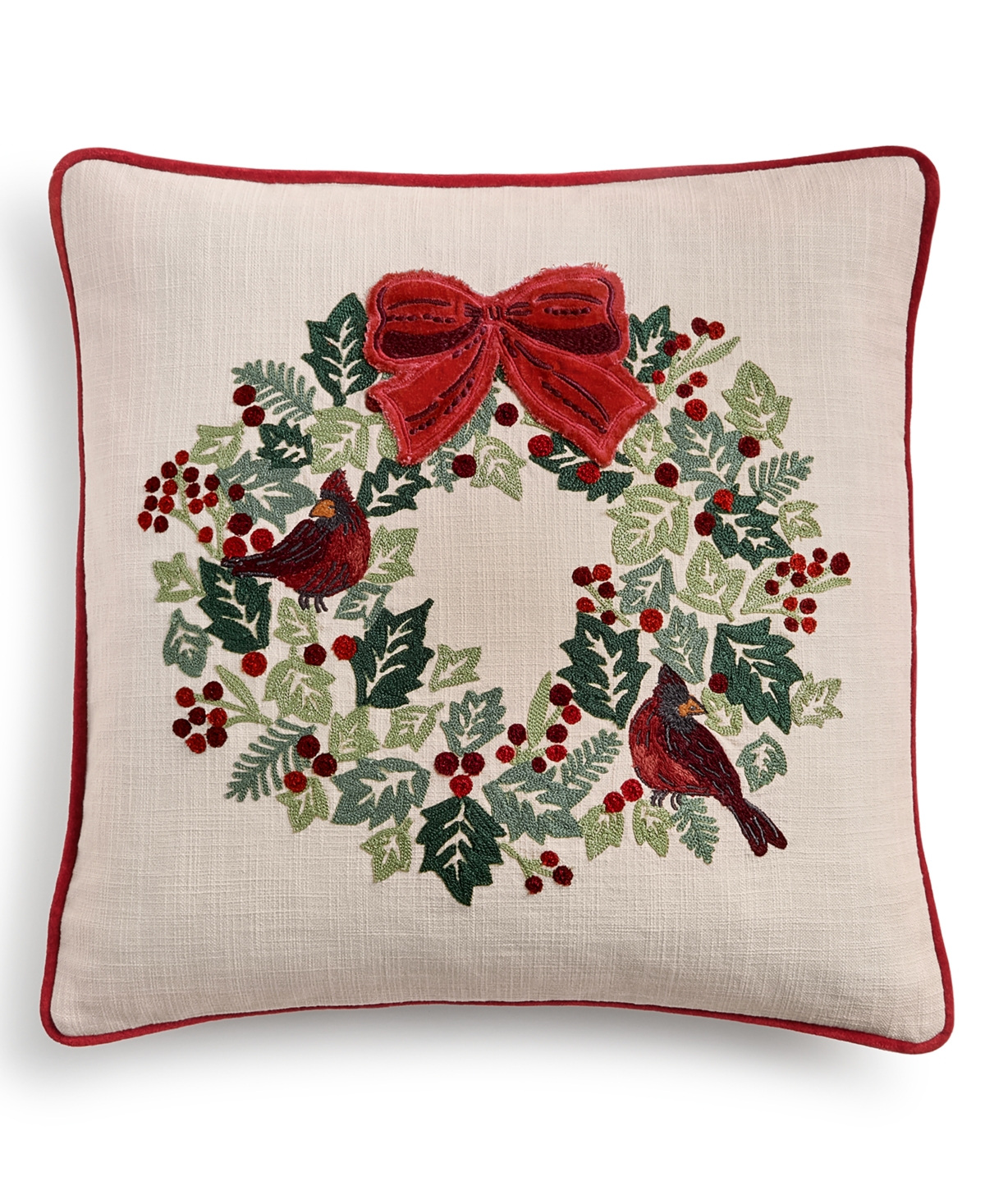 Click here for Charter Club Cardinal Wreath Decorative Pillow  18... prices