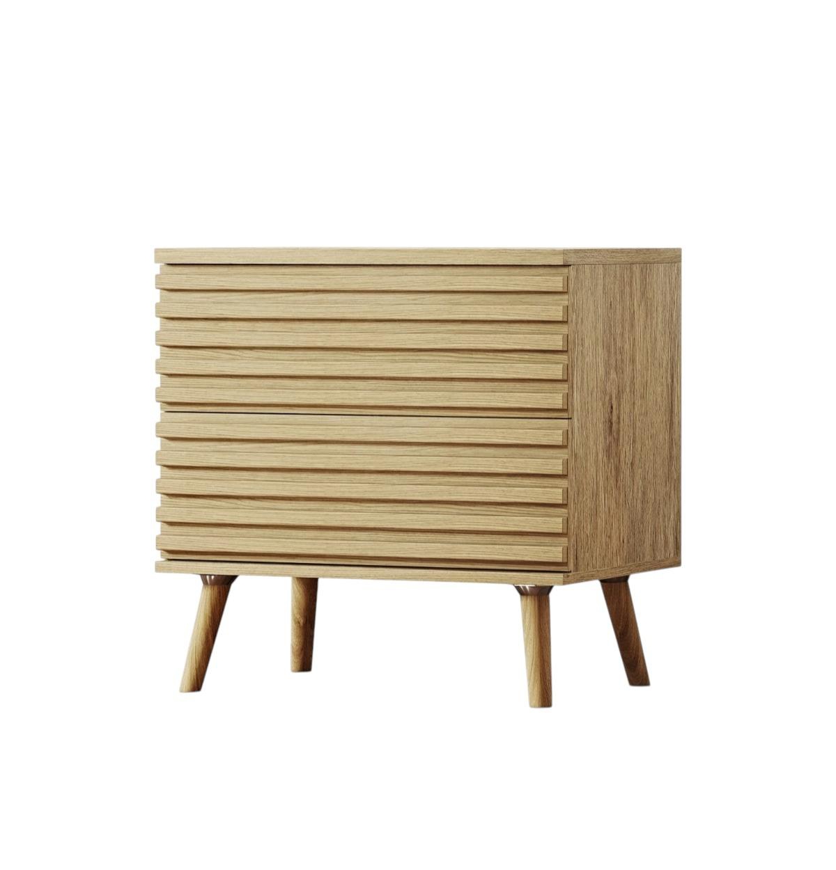 Click here for HomeRoots 23 Solid Wood Ribbed Texture Two Drawer... prices