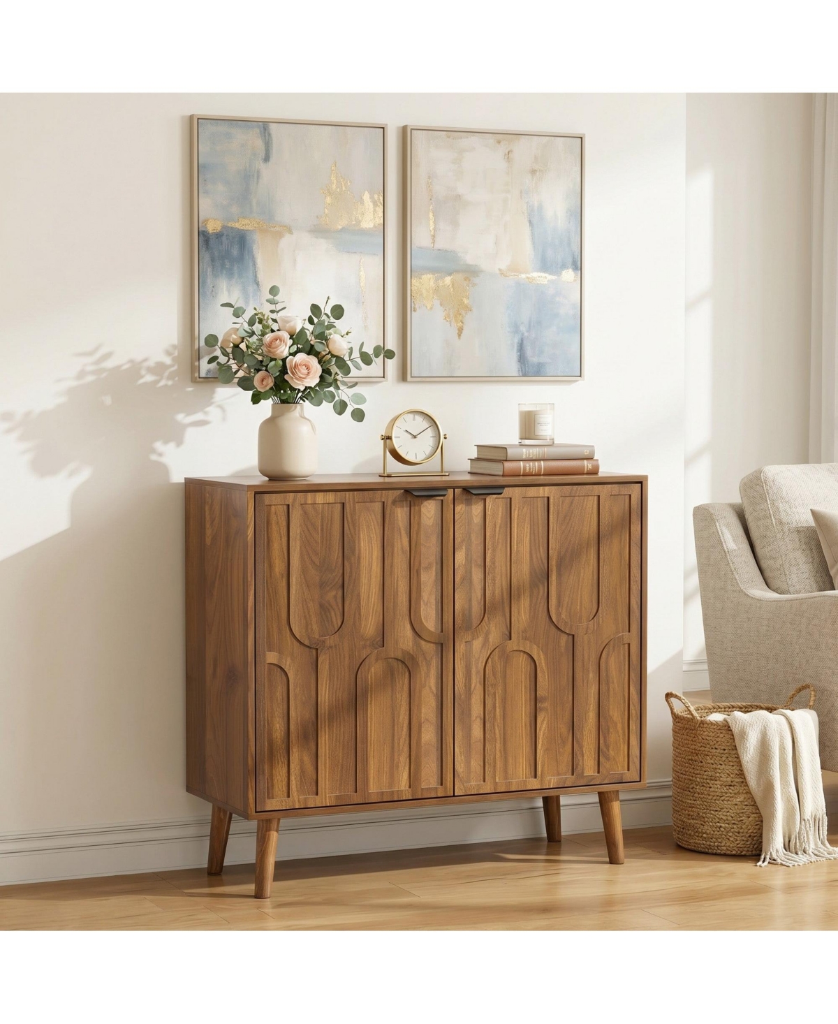 Click here for Sailvan Sideboard Buffet Cabinet  Farmhouse Paper... prices