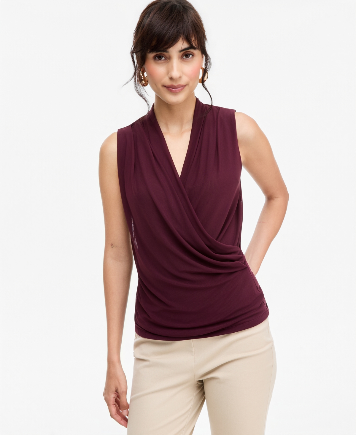 Click here for I.n.c. International Concepts Womens Mesh Surplice... prices