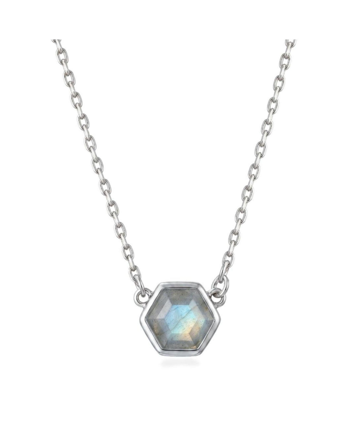 Click here for Adornia Fine Silver Plated Hexagon Labradorite Pen... prices