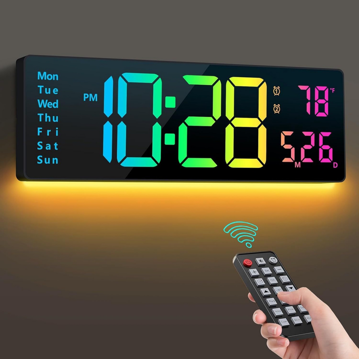 Click here for Neewer Digital Wall Clock 16  Wall Clock with 11 R... prices