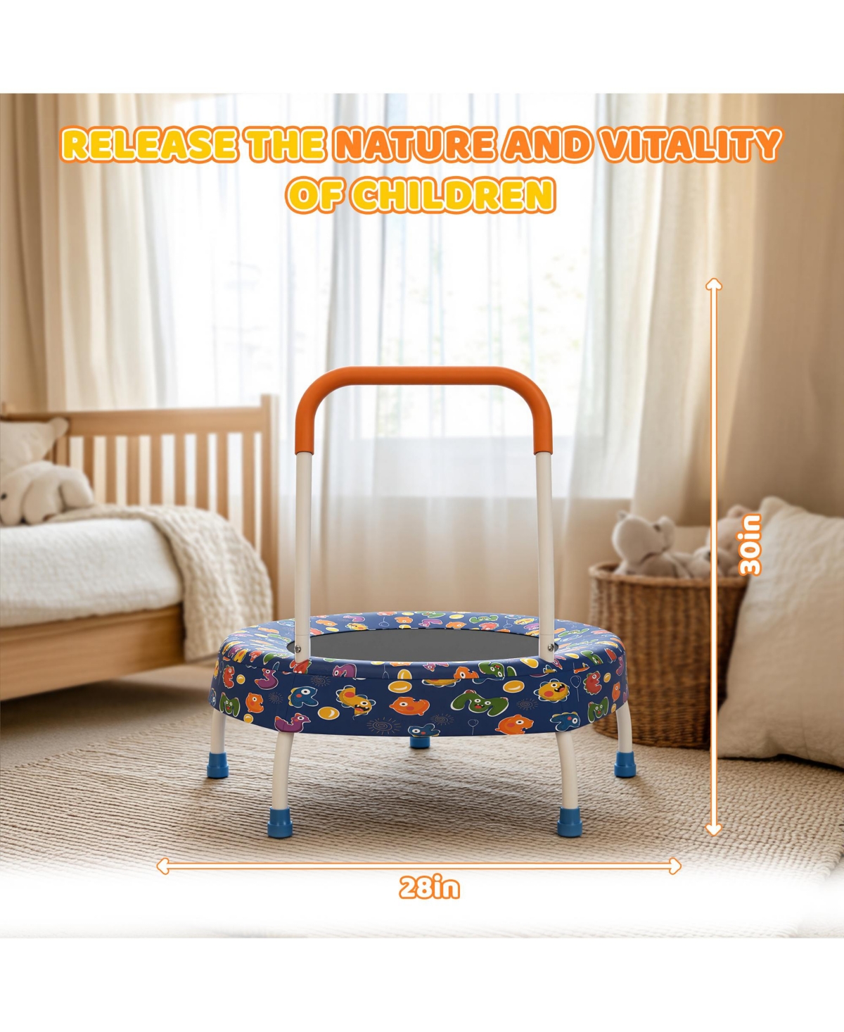 Click here for Zeny Toddler Trampoline for Kids 1 Year Plus with... prices