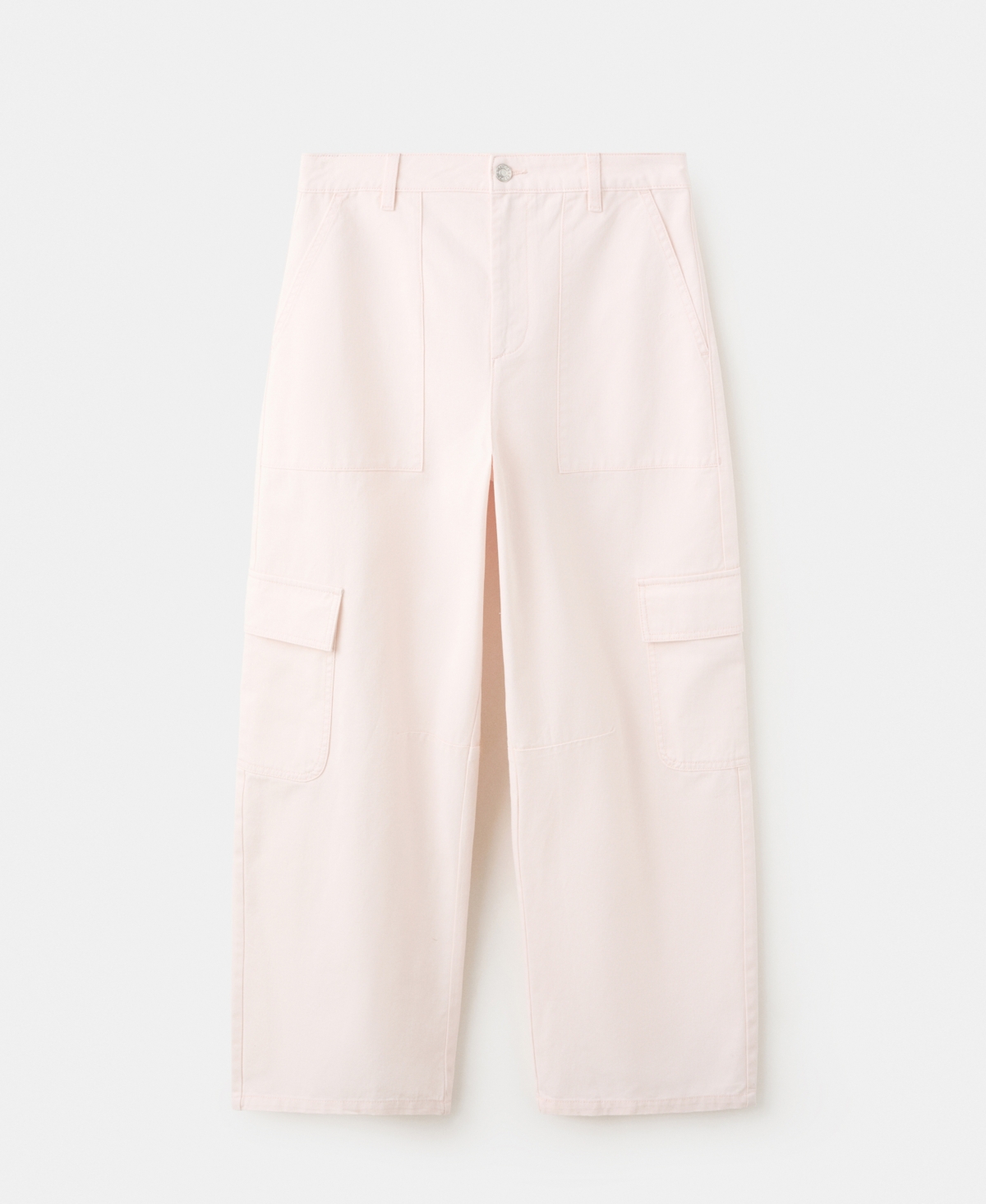 Click here for Mango Womens Pocket Cargo Jeans - Pastel Pink prices