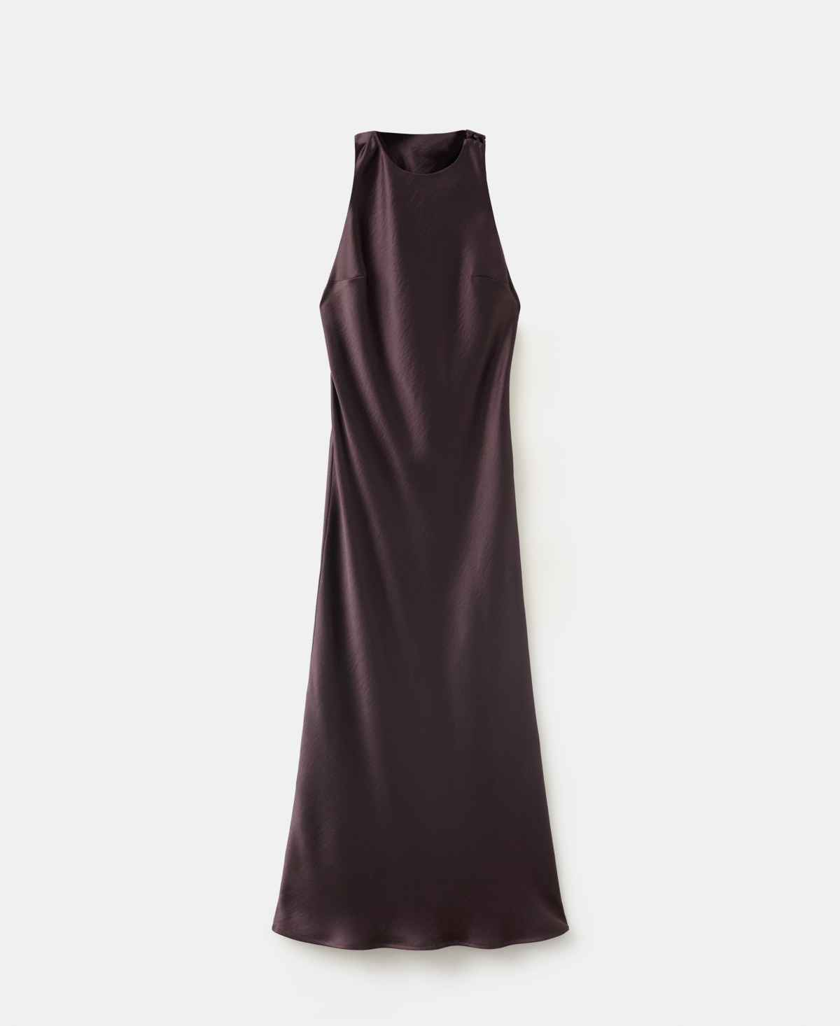 Click here for Mango Womens Back Detail Satin Dress - Chocolate prices