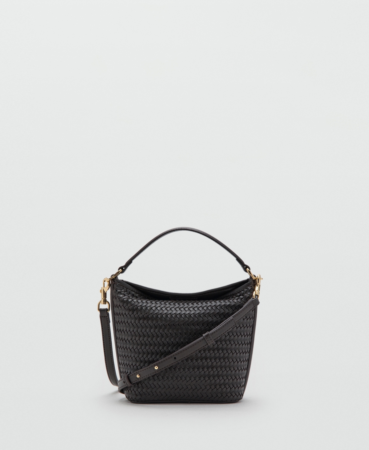 Click here for Mango Womens Small Braided Bucket Bag - Chocolate prices
