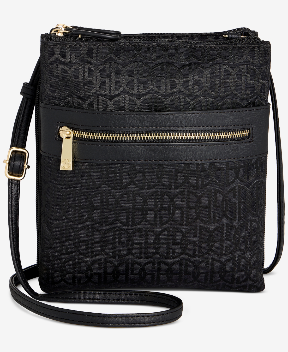 Click here for Giani Bernini Triple-Zip Pebble Leather Dasher Cro... prices