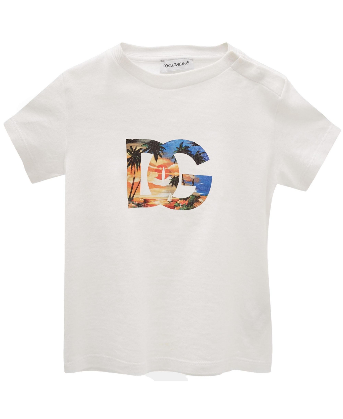 Click here for Pre-Owned Dolce & Gabbana Mens Logo Print Cotton T... prices