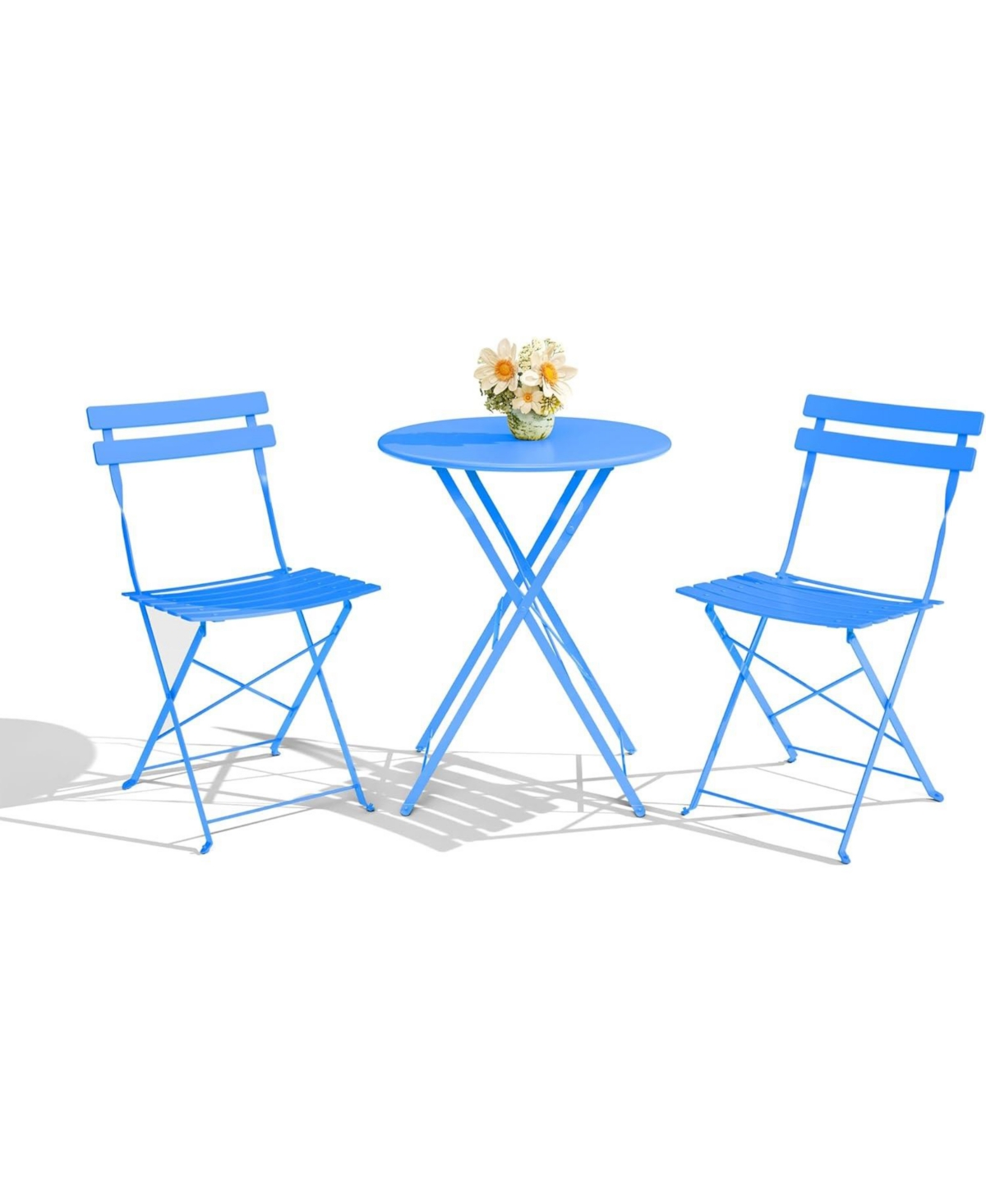 Click here for gaomon 3 Piece Folding Bistro Set with Foldable Pa... prices