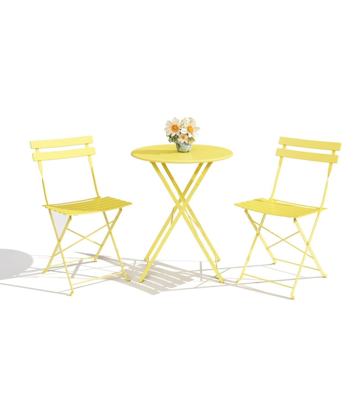 Click here for gaomon 3 Piece Folding Bistro Set with Foldable Pa... prices