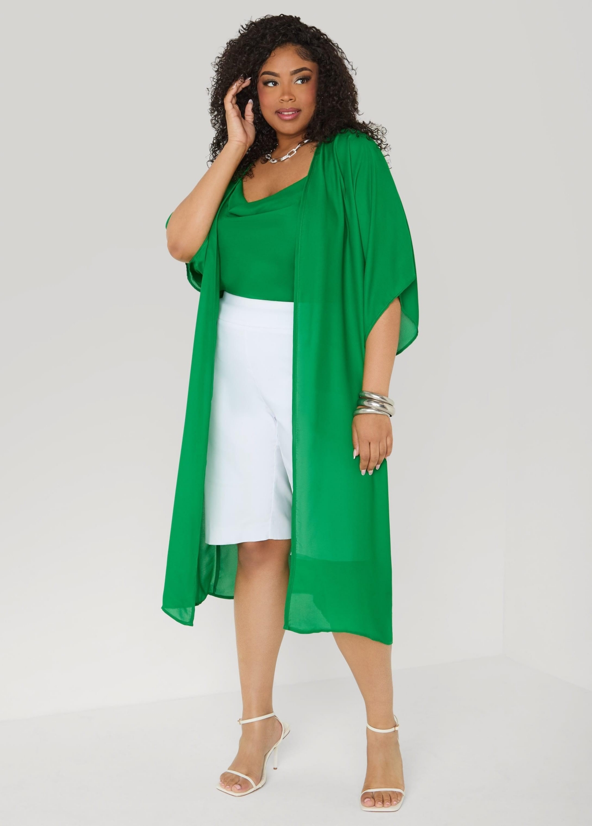 Click here for Ashley Stewart Plus Size Open Front Crepe Kimono -... prices