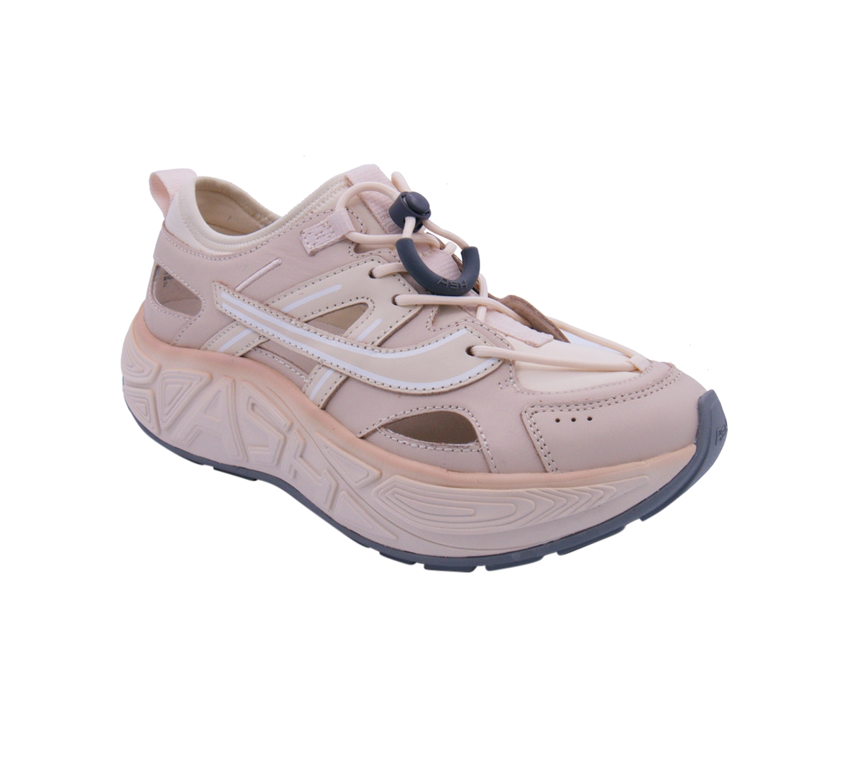 Click here for Ash Womens Explore Lace-Up Sneakers - Tapioca Whit... prices