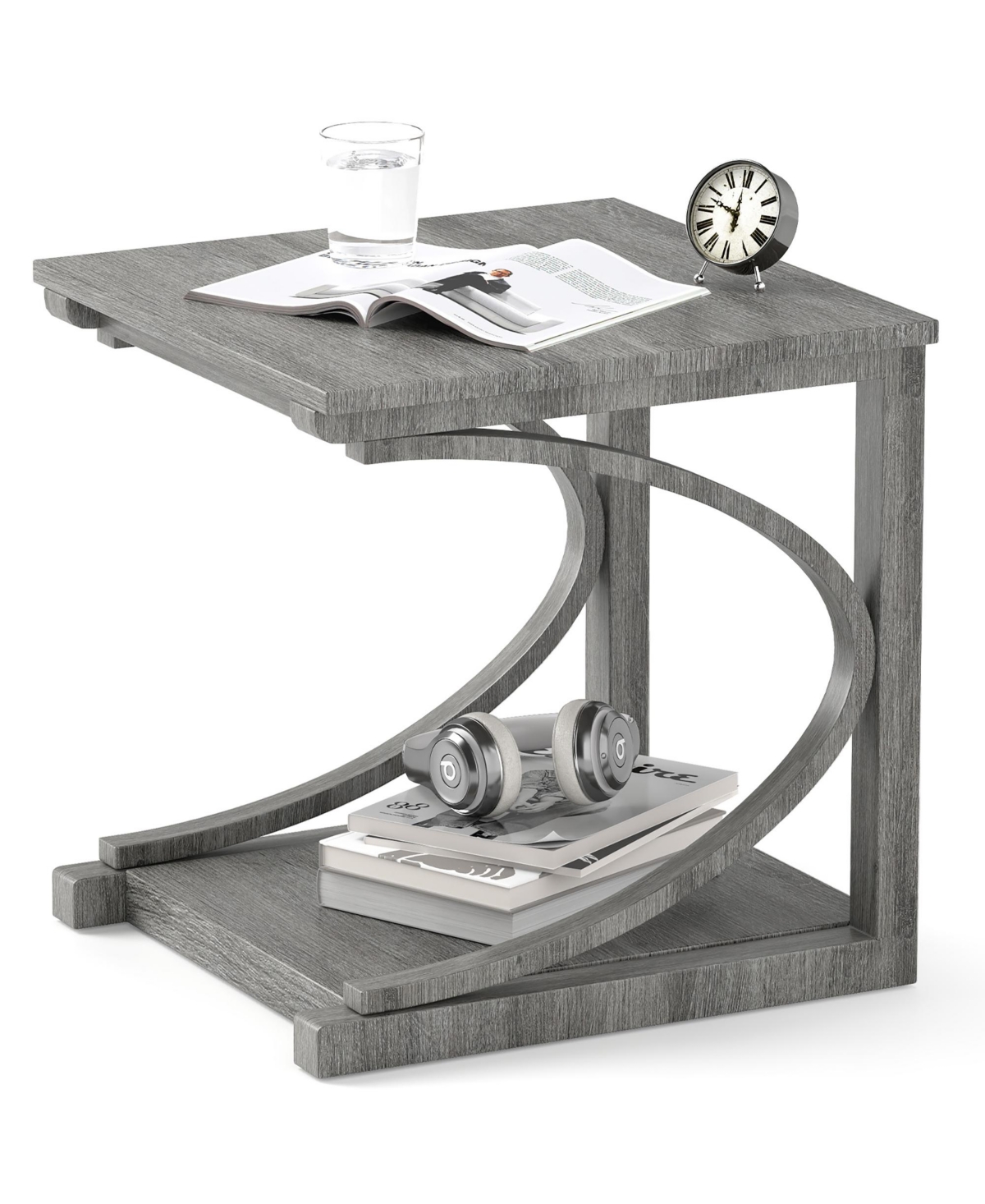 Click here for Gymax 24 Side End Table With Storage Shelf and Rub... prices