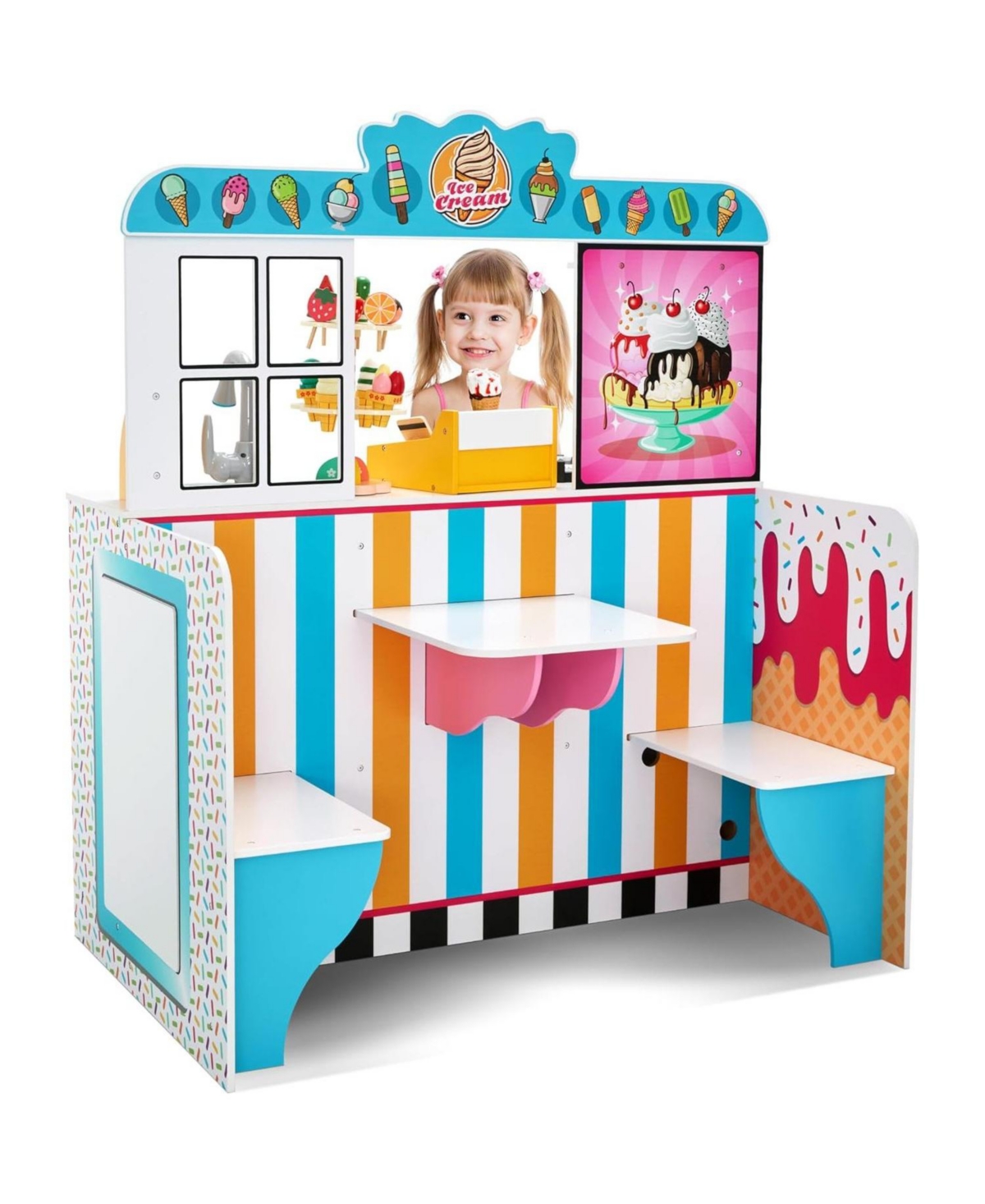 Click here for Lil Jumbl Double-Sided Ice Cream Parlor Pretend Pl... prices