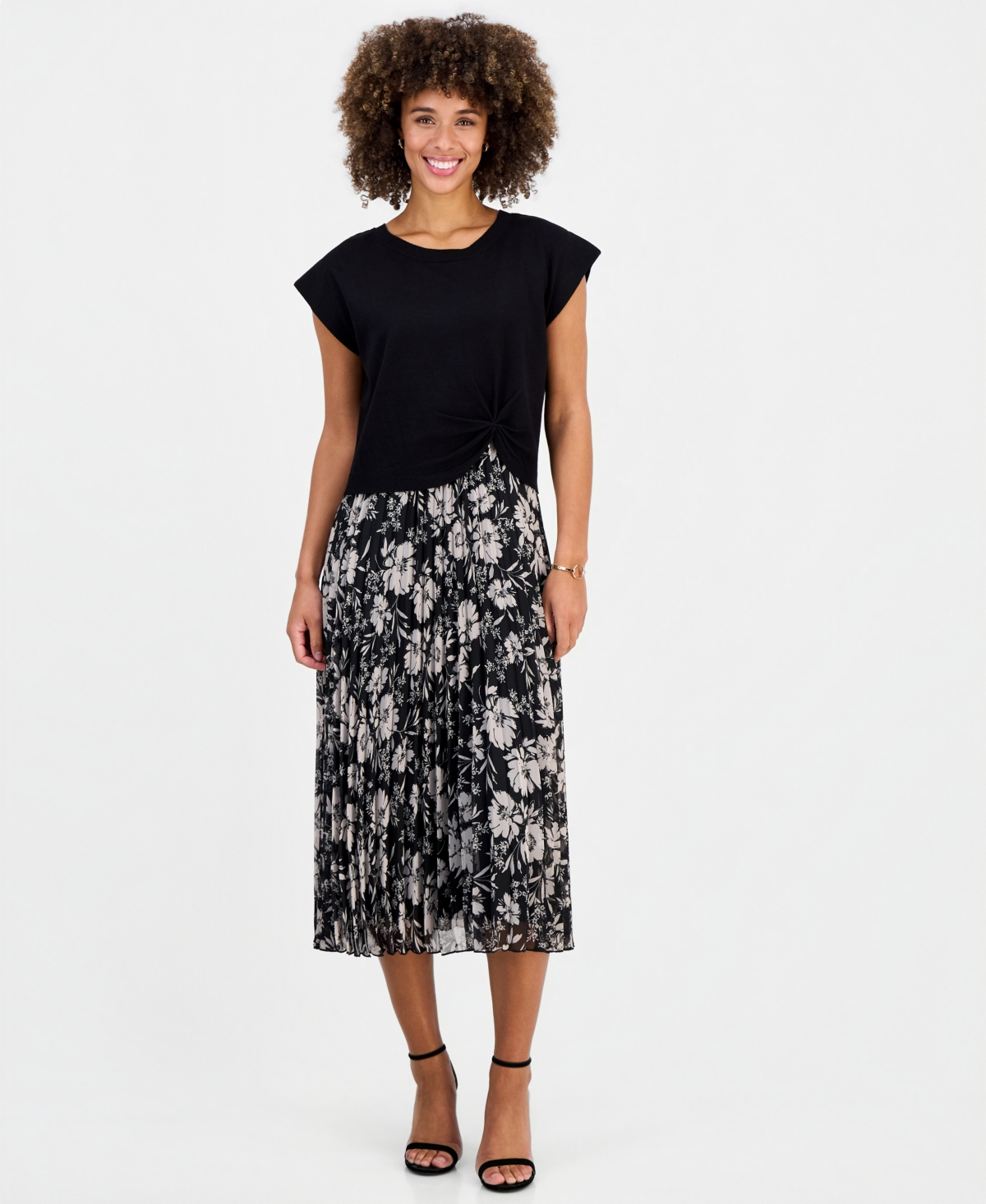 Click here for Robbie Bee Womens Knit Bodice Chiffon Skirt Dress... prices