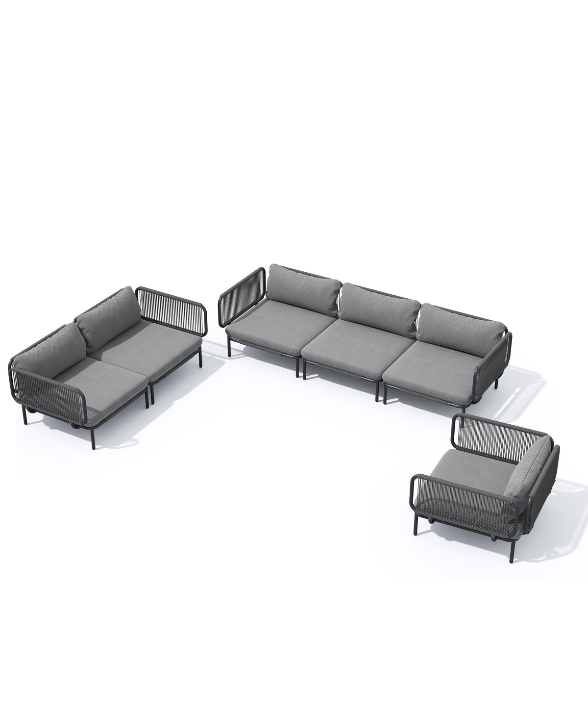 Click here for Pellebant Outdoor Patio Cushion Sectional Sofa Set... prices