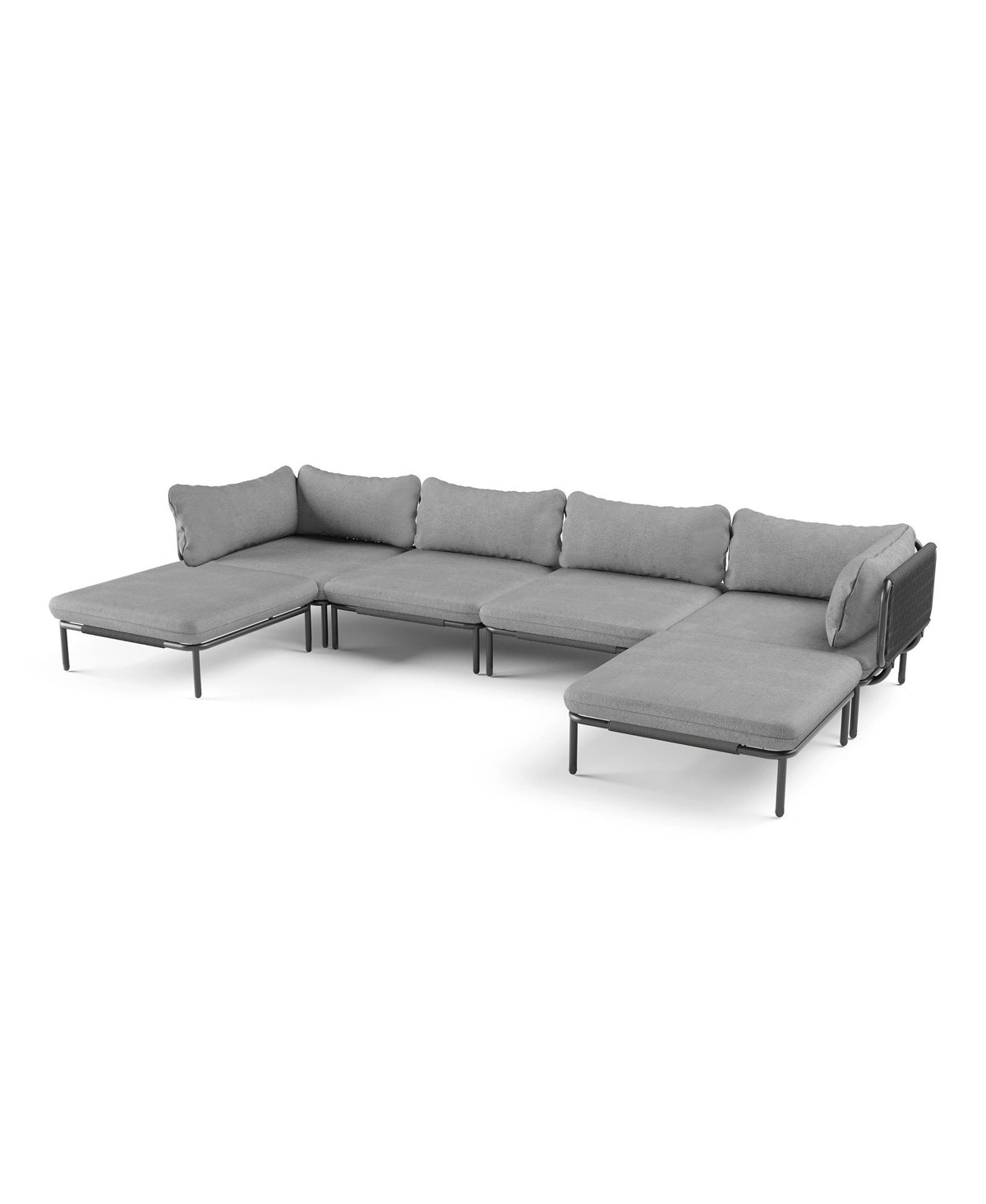 Click here for Pellebant Outdoor Patio Cushion Sectional Sofa Set... prices