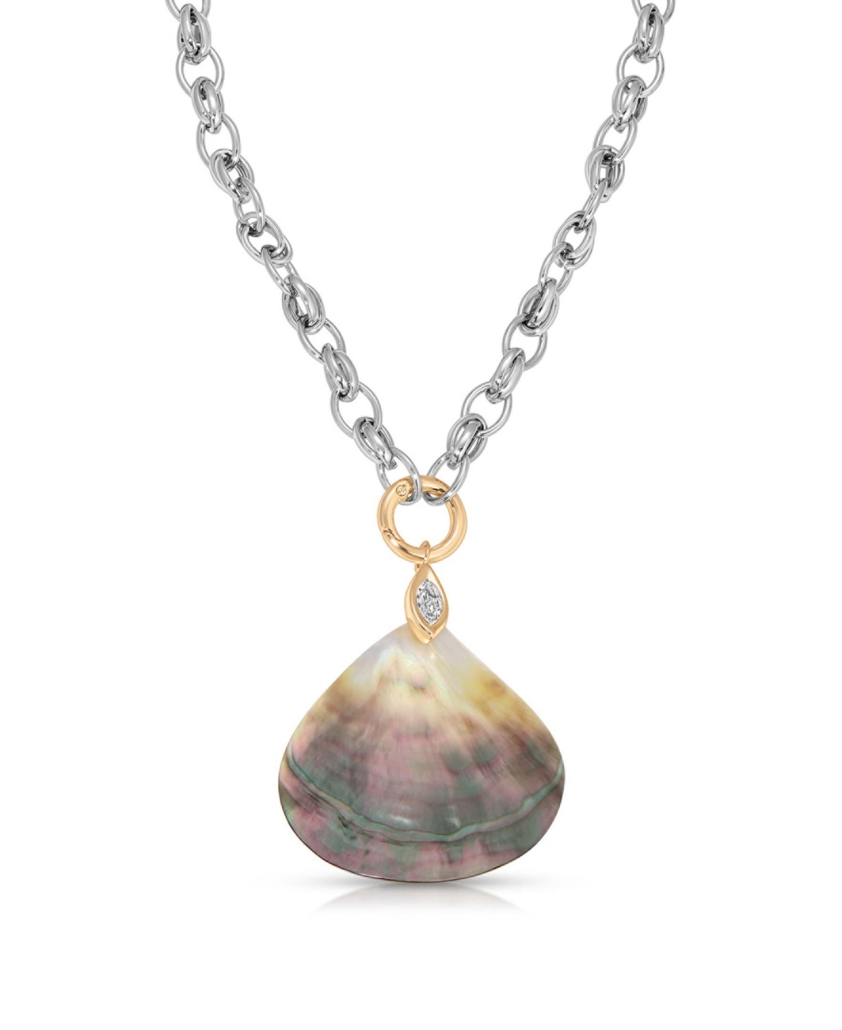 Click here for Ettika Mixed Metal Shell Statement Necklace - Mixe... prices