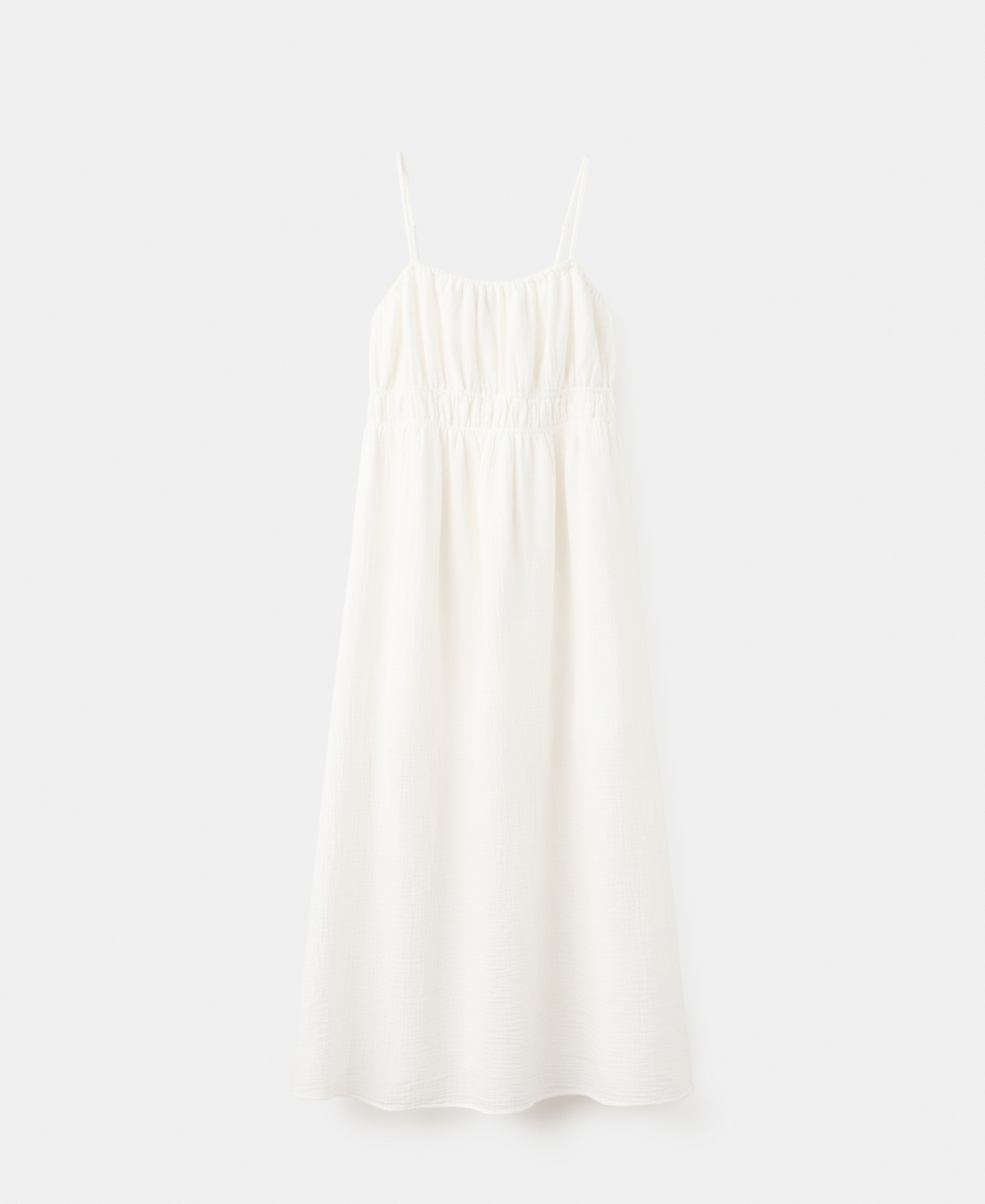 Click here for Mango Womens Crinkled Shirred Dress - White prices