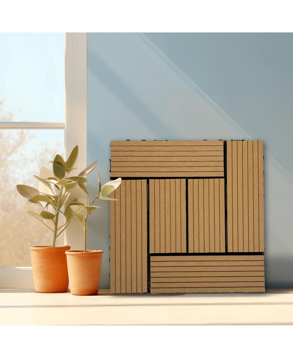 Click here for Mondawe 12-inch x 12-inch Wood Plastic Composite D... prices