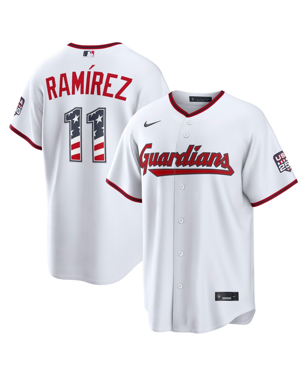 Click here for Nike Mens Jose Ramirez White Cleveland Guardians U... prices