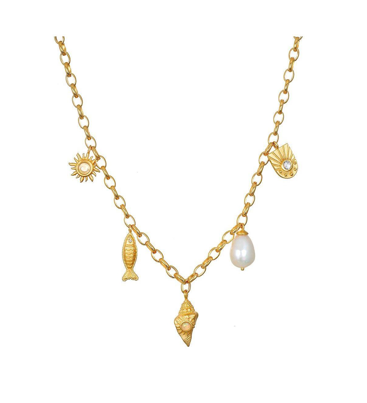 Click here for Satya Jewelry Blessings of the Sea Multi Charm Nec... prices