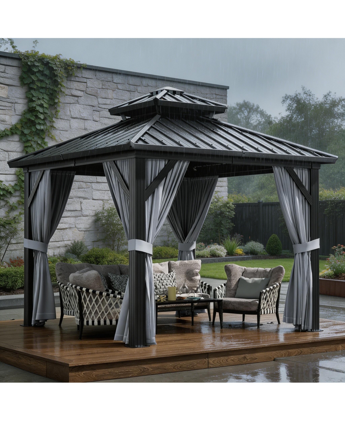 Click here for homfan Double Top Metal Storage Shed 76 Columns He... prices