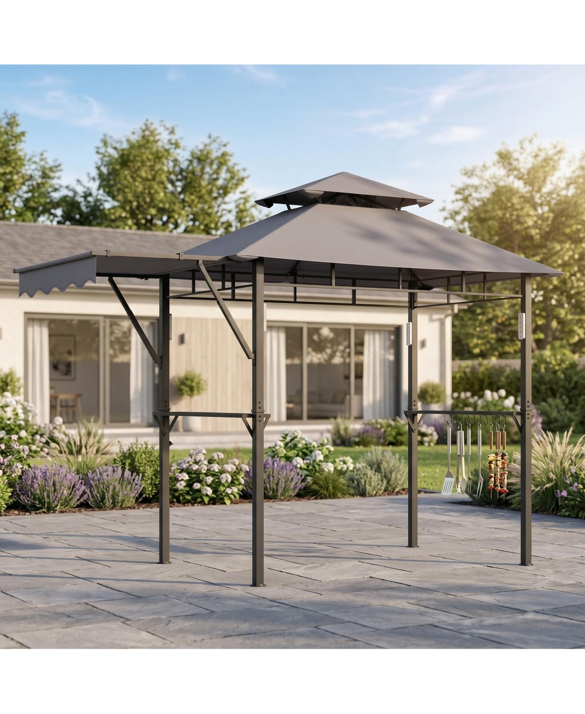 Click here for homfan Grill Gazebo with Double-Tier Vented Roof... prices