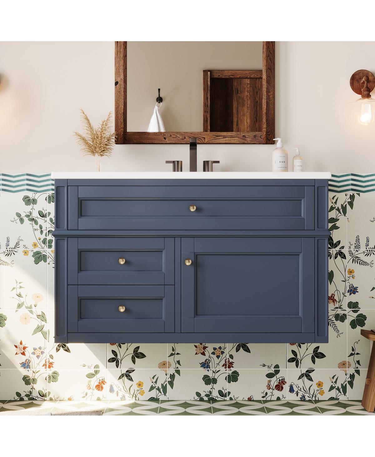 Click here for Sillysis Floating Bathroom Vanity with Ceramic Sin... prices