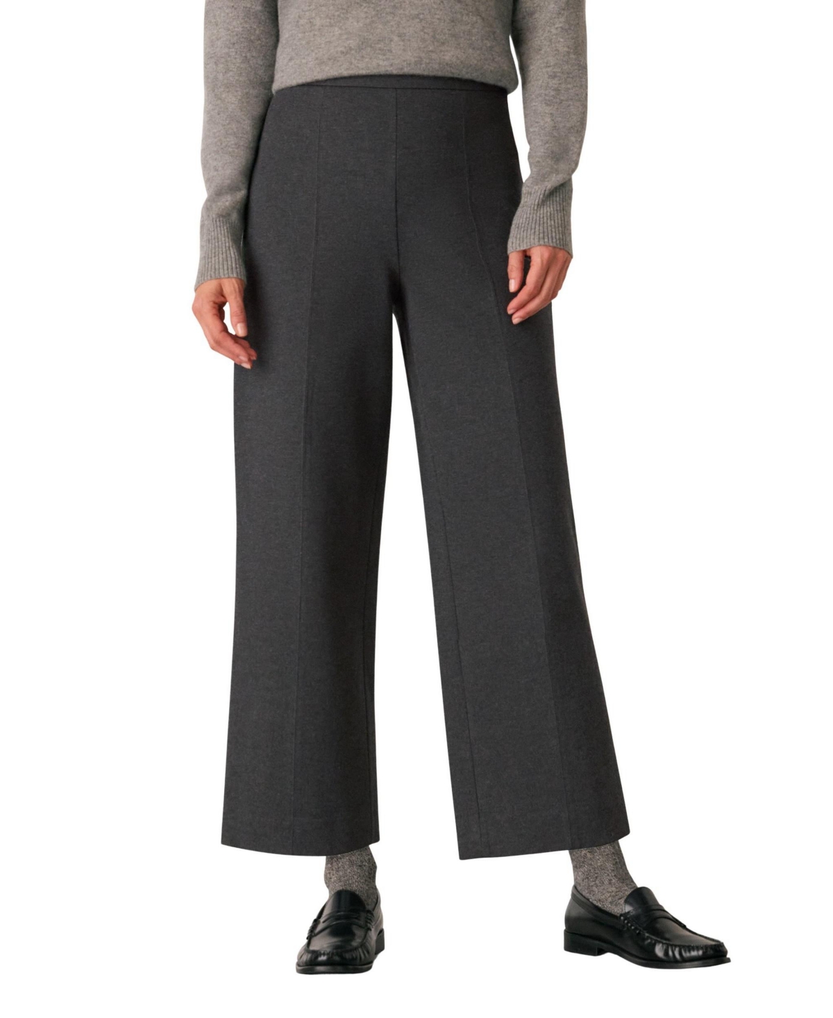 Click here for Whistles Womens Camilla Wide Leg Trouser - Grey ma... prices