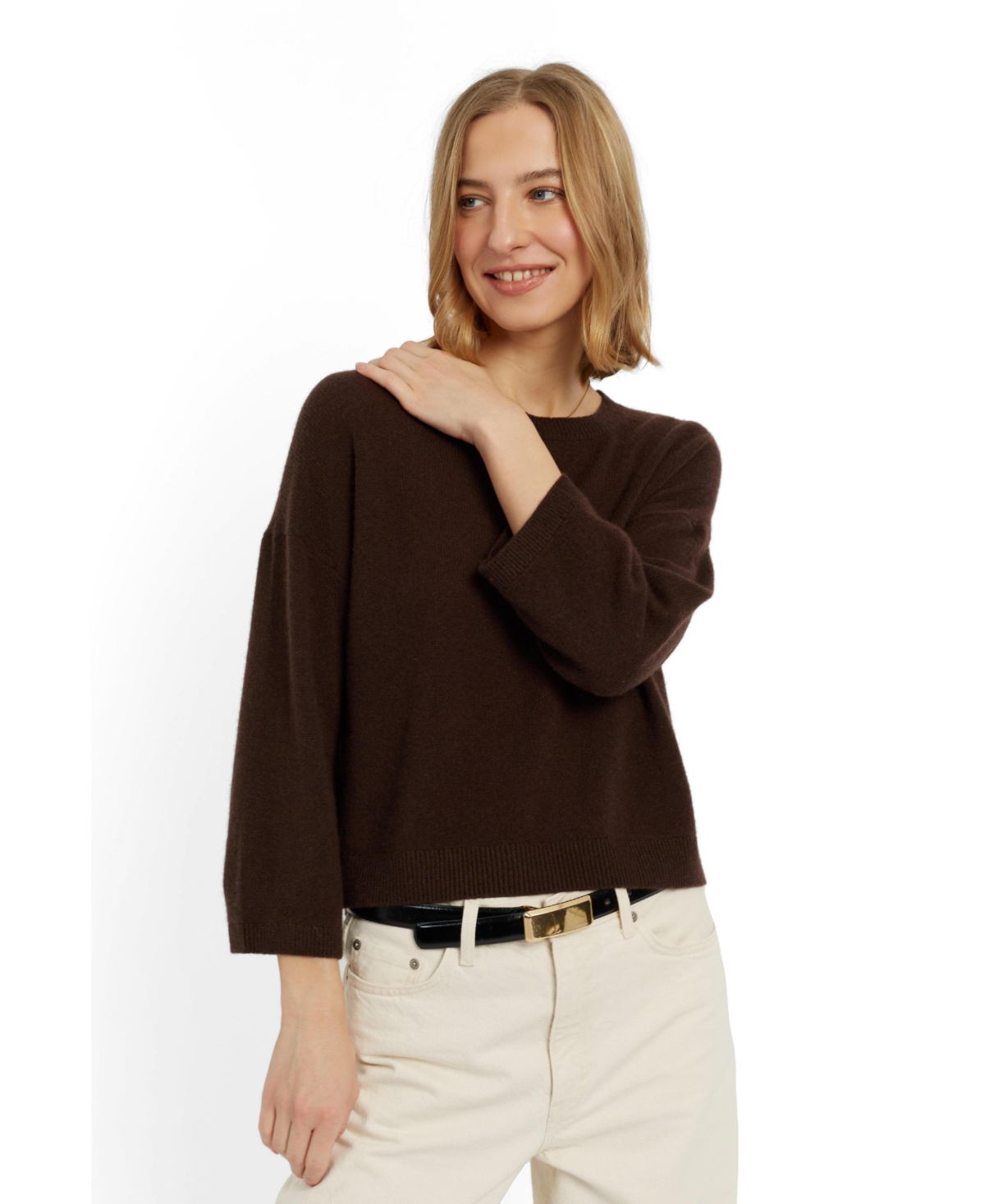 Click here for Chinti & Parker Womens Cloud Cashmere Cropped Slee... prices