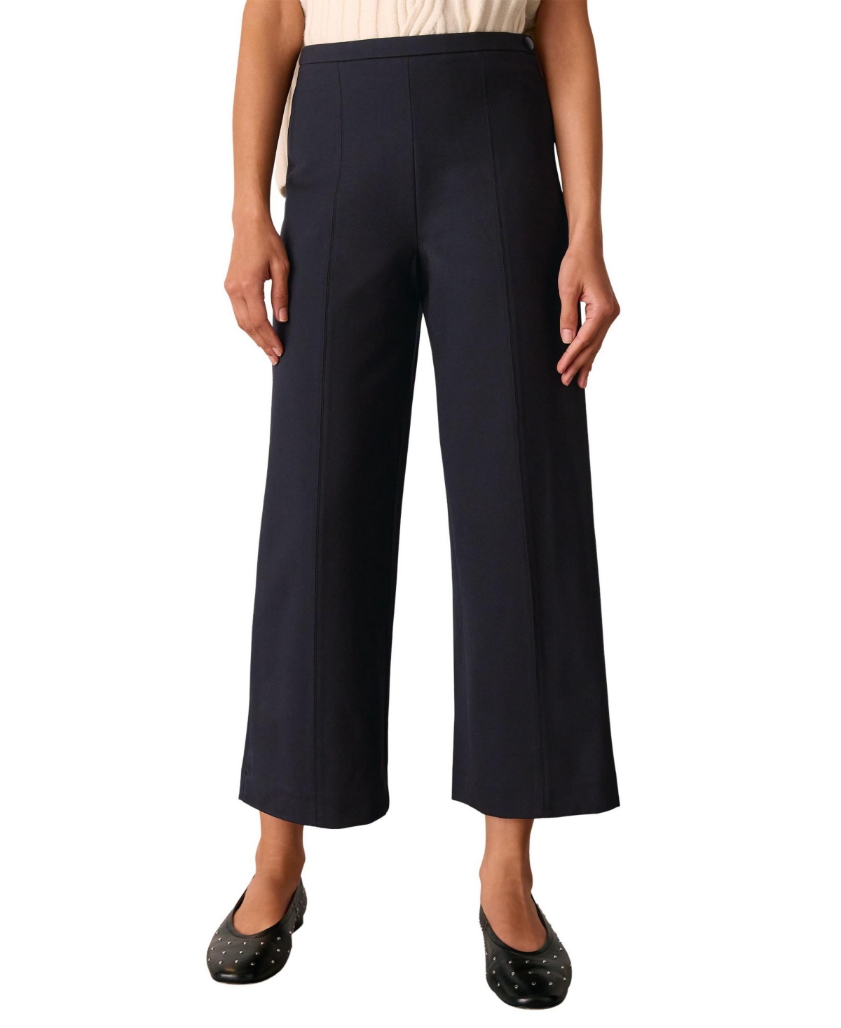 Click here for Whistles Womens Camilla Wide Leg Trouser - Black prices