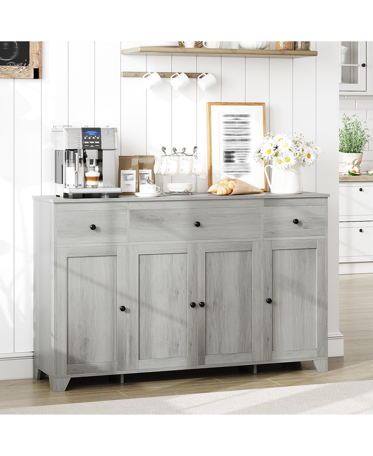 Click here for homfan 55 Inch Large Sideboard Buffet Cabinet with... prices