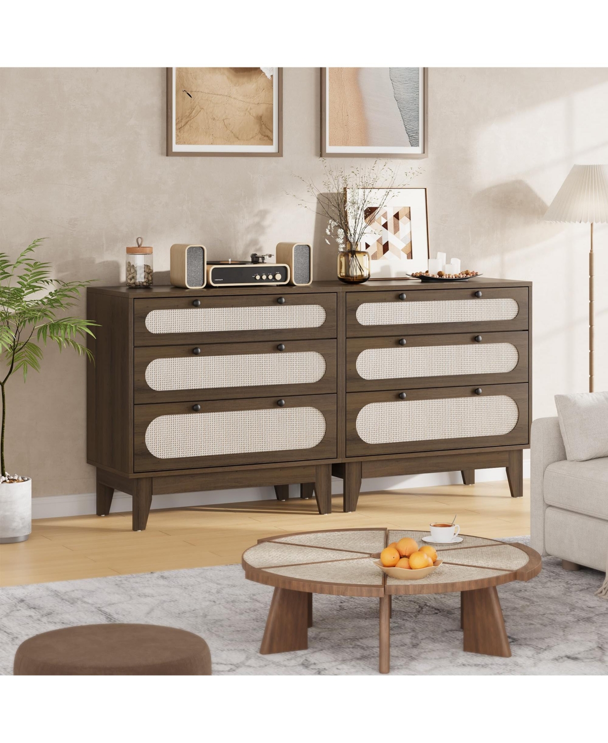 Click here for homfan Set of 2 Modern Space-Saving 3 Drawer Dress... prices