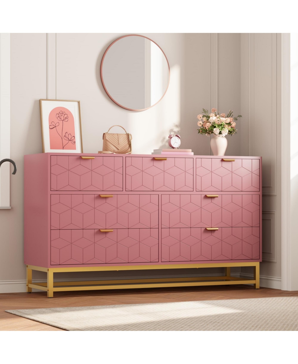Click here for homfan Wide Dresser for Bedroom  Modern 7 Chest of... prices