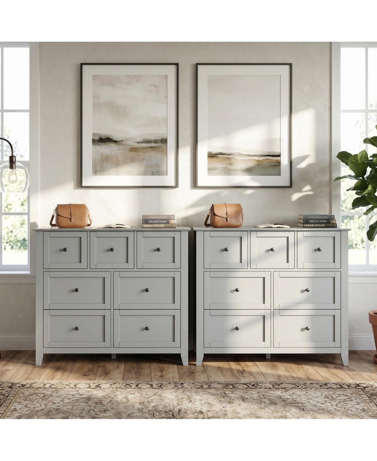 Click here for homfan 2 Set of Modern 7-Drawer Entryway Storage C... prices