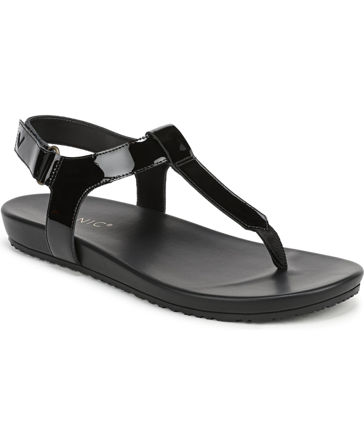 Click here for Vionic Womens Palisades Thong Sandals - Black pate... prices