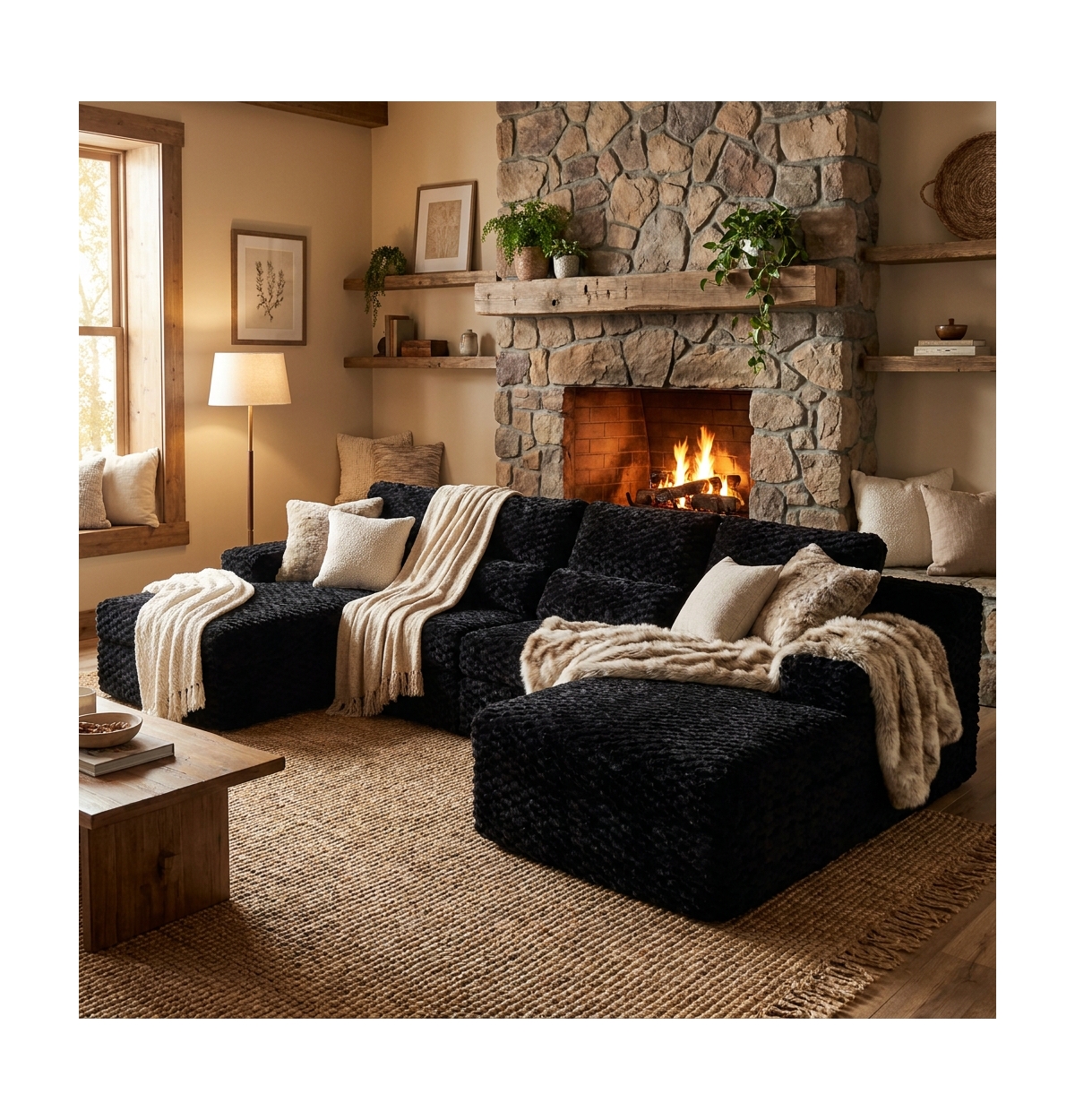 Click here for Homsee 135 3-Piece U-Shaped Sectional Sofa Set Wit... prices