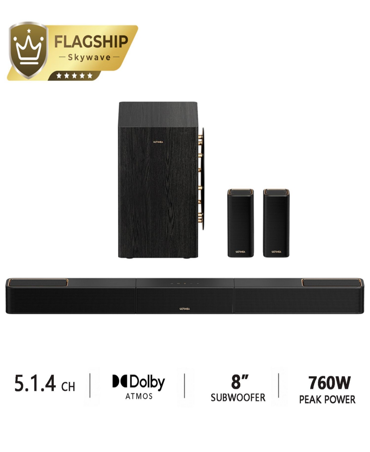 Click here for Ultimea Skywave Series 5.1.4ch Wireless Surround S... prices