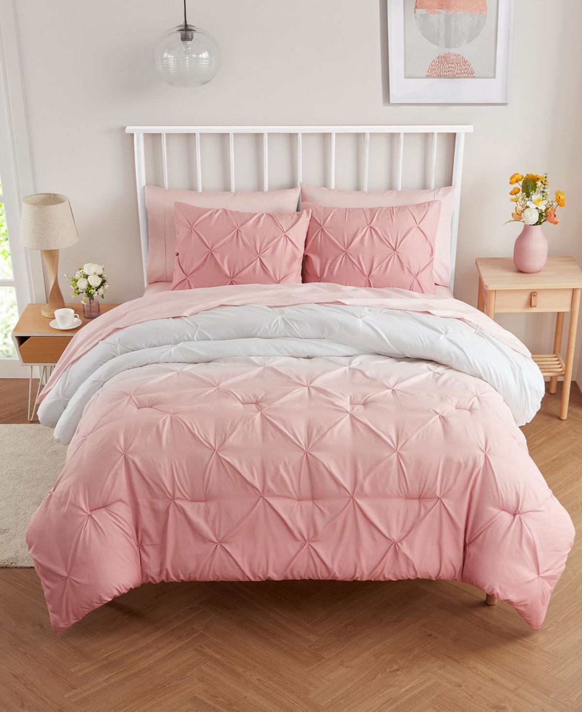 Click here for Sweet Home Collection Loralie Ombre Pintuck 7-Piec... prices