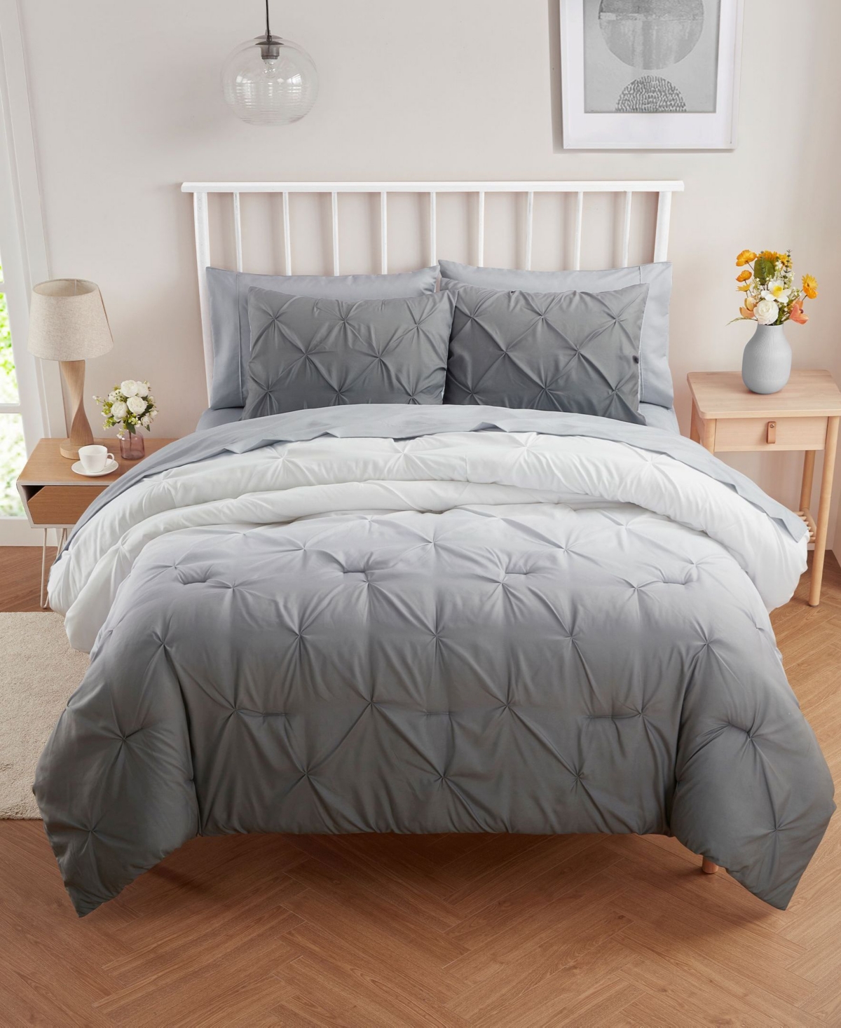 Click here for Sweet Home Collection Loralie Ombre Pintuck 7-Piec... prices